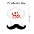 Cymylar White Chef Hat Foil Balloons, Cooking Themed Birthday Party ...
