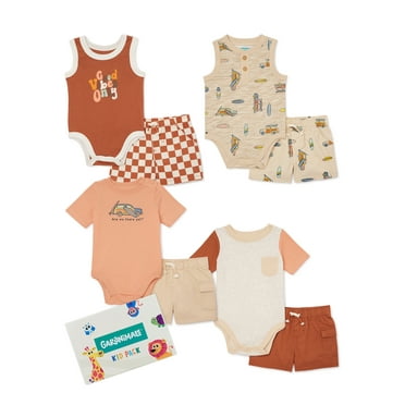 Garanimals Toddler Boys Mix and Match Outfits Kid-Pack, 6-Piece, Sizes ...