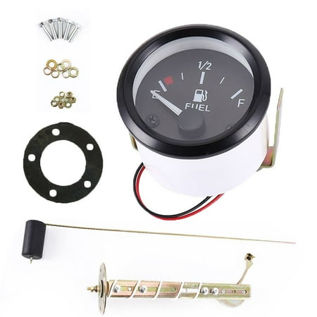 EIMELI 2 Fuel Level Gauge Black Bezel Gas Fuel Level Gauge Analogue Red ...