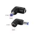 DC Power Connector 90 Degree Right Angle 5.5mm x 2.1mm Male to Female ...
