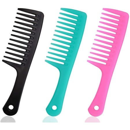 3PCS Anti static Large Tooth Detangling Comb, Wide Tooth Hair Brush ...