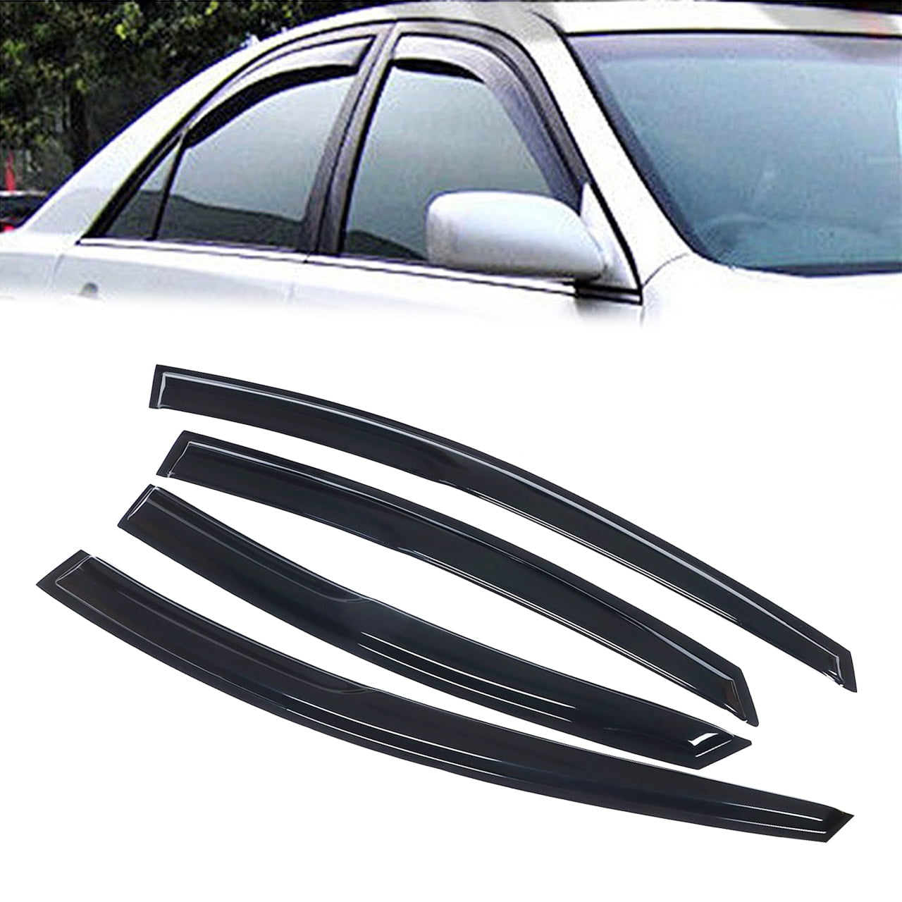 Fit for 11-16 Elantra Window Vent Visor Rain Deflector Sun Guard (4 Pcs ...