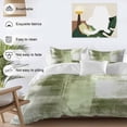 Abstract Art 4 Piece Duvet Cover Set Twin Size Vintage Green Collage ...