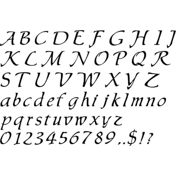Calligraphy Script Lettering Wall Stencil SKU #3113 by Designer ...