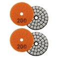 Homena 4Pcs 2'' Diamond Dry Polishing Pad Granite Marble Flexible Resin ...