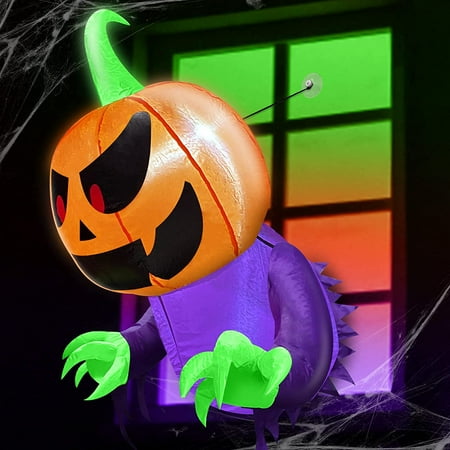 4 Ft Halloween Inflatables Decorations Outdoor Ghost Broke Out from ...