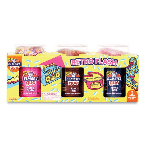 Gue Premade, Retro Flash Slime Kit, 24 Oz, Assorted Colors | Bundle of ...