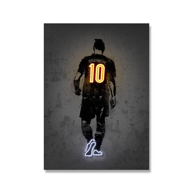 Graffiti Basketball Players Canvas Painting Neon Effect Sports Star ...
