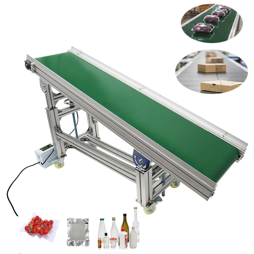 INTBUYING 59x15.7inch PVC Belt Inclined Wall Conveyor Industrial ...