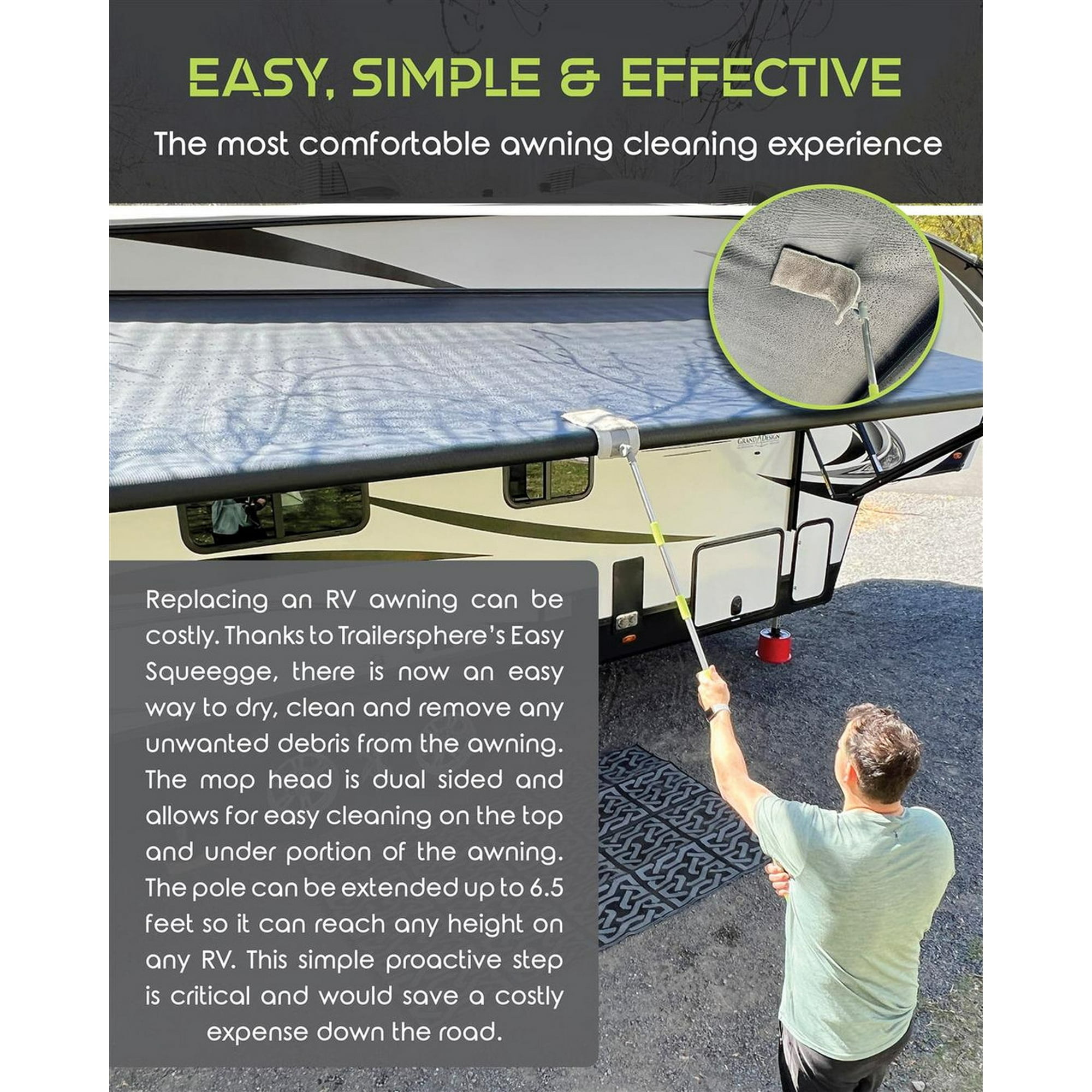 Click here for Trailersphere Awning Mop Esam01 Easy Sqeegee; Dual... prices