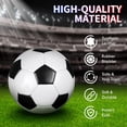 Size 5 Professional Training Soccer Balls PU Leather Black White ...