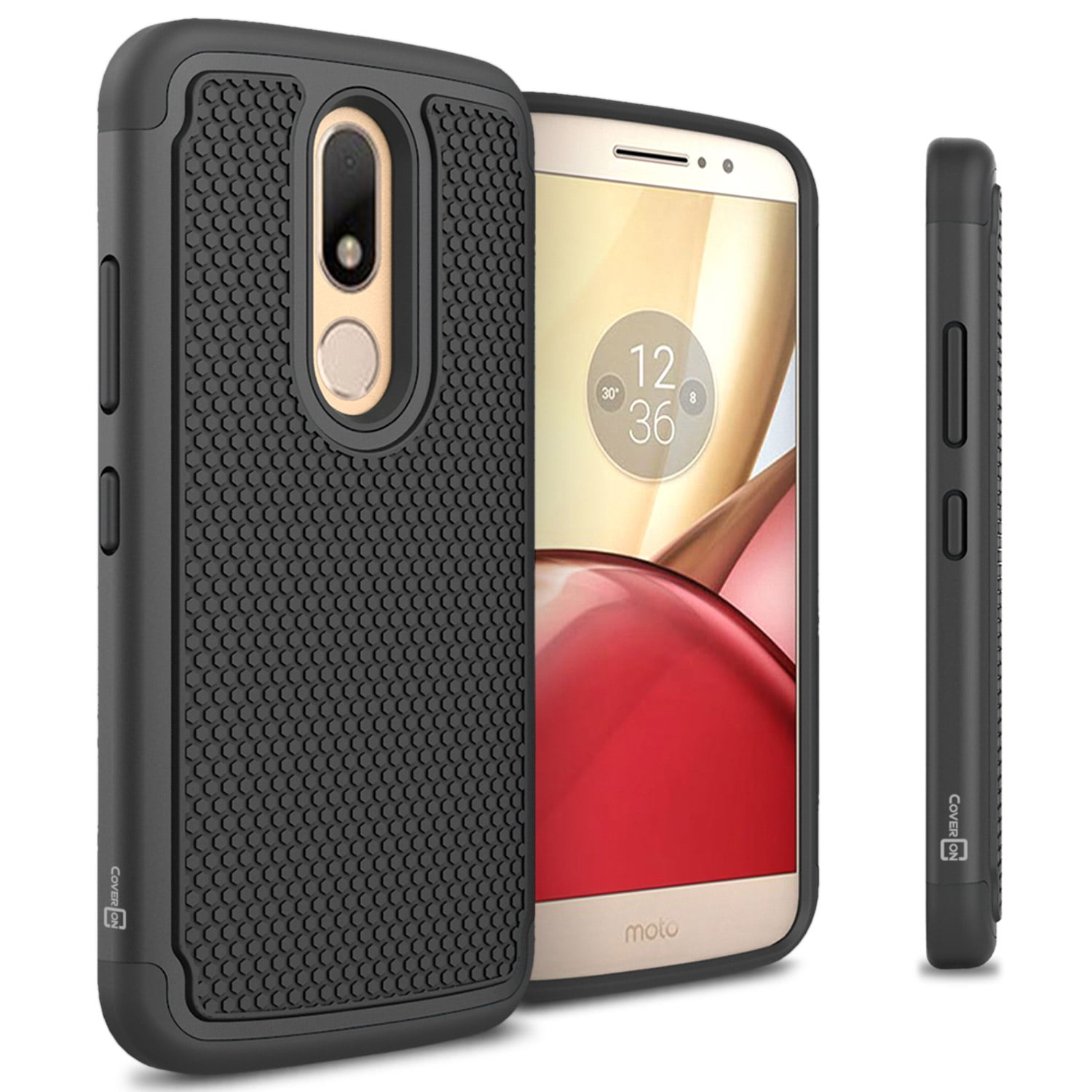 CoverON Motorola Moto M Case, HexaGuard Series Hard Phone Cover ...
