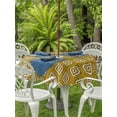 Brown Slate Diamonds Round Outdoor Tablecloth with Umbrella Hole ...