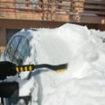 Rain-X 36" Snow Brush Ice Scraper Tool with Curved Handle, Yellow and ...