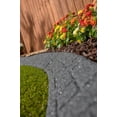 GroundSmart Curb Landscape Edging, 4' Gray Rubber Garden Edging Border ...