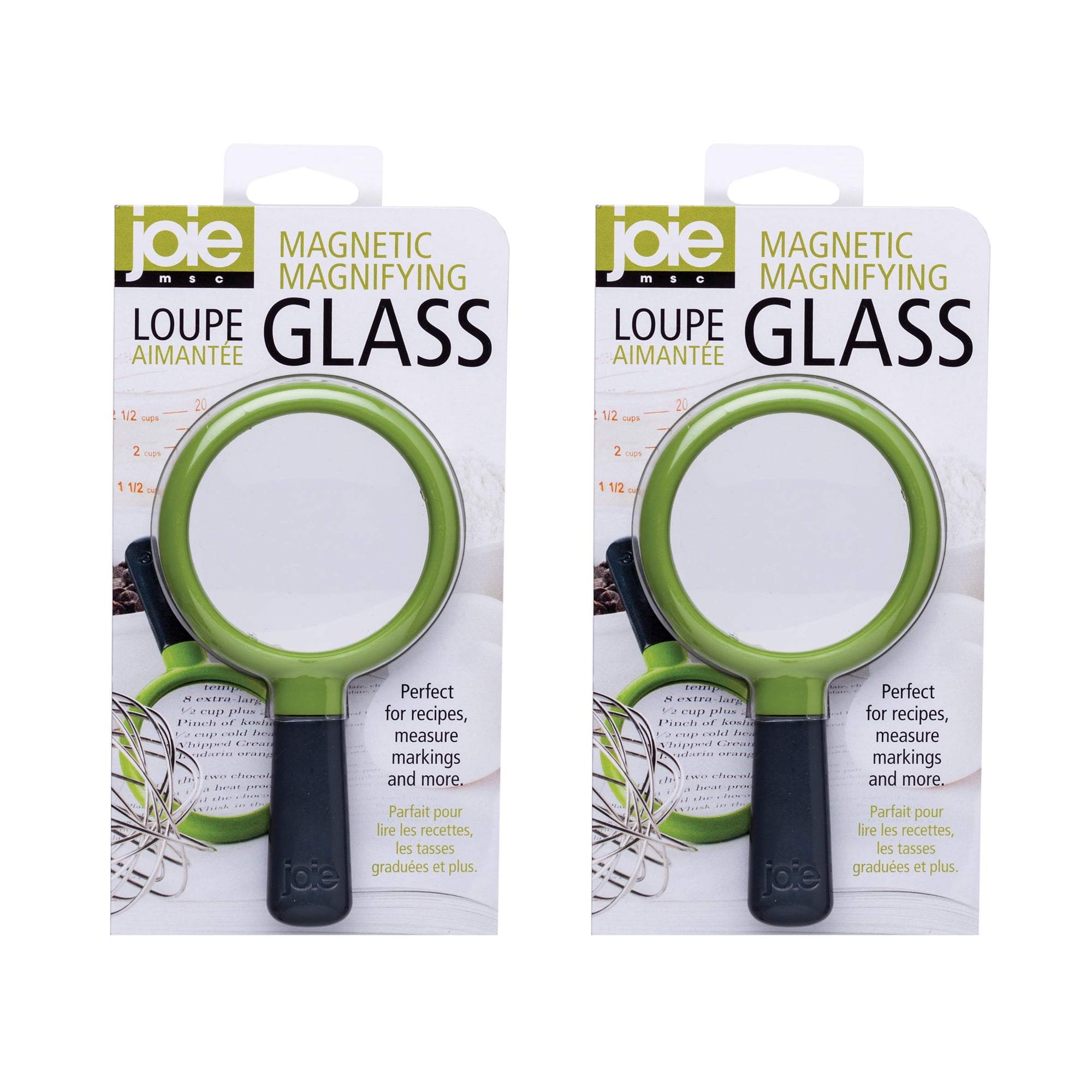 Joie Magnetic Magnifying Glass Assorted Colors Set Of 2