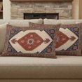 Blue Red Lumbar Pillow Covers 12 x 20 Inch Pillow Covers Set of 2 ...