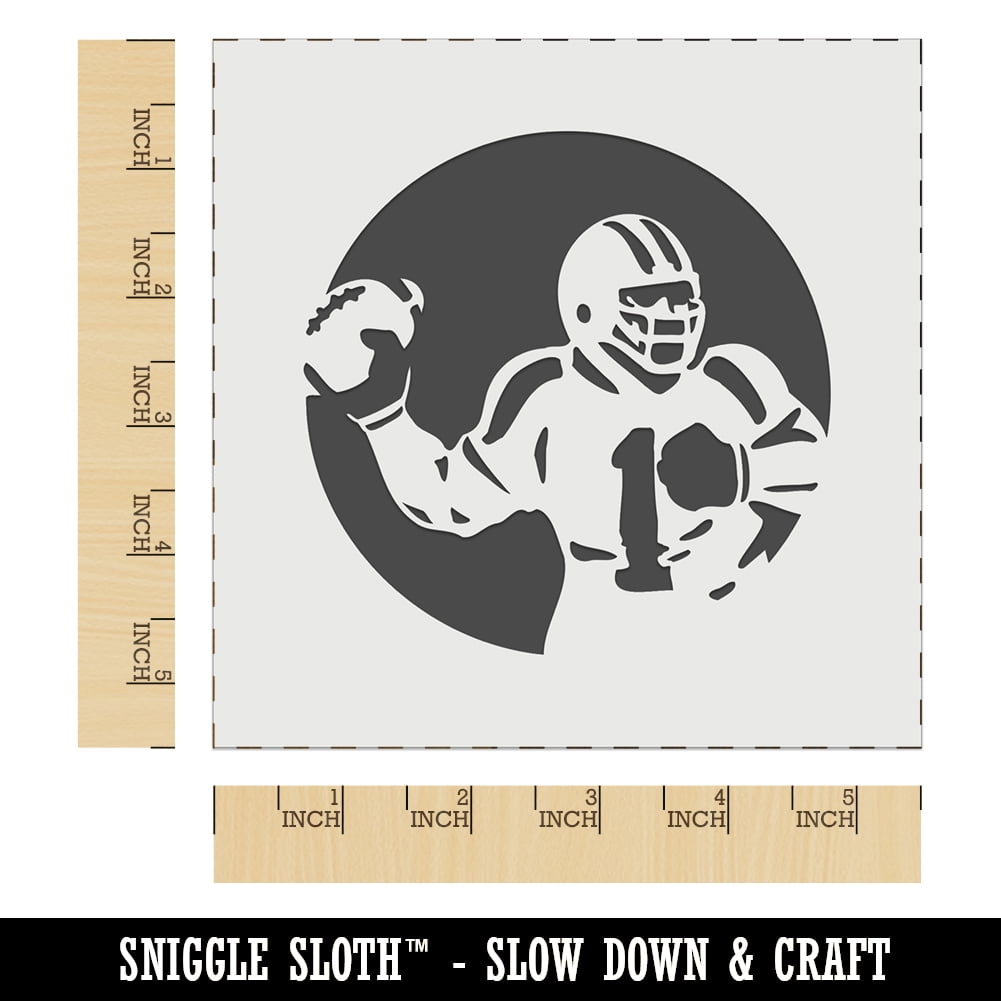 Football Player Pumpkin Stencil