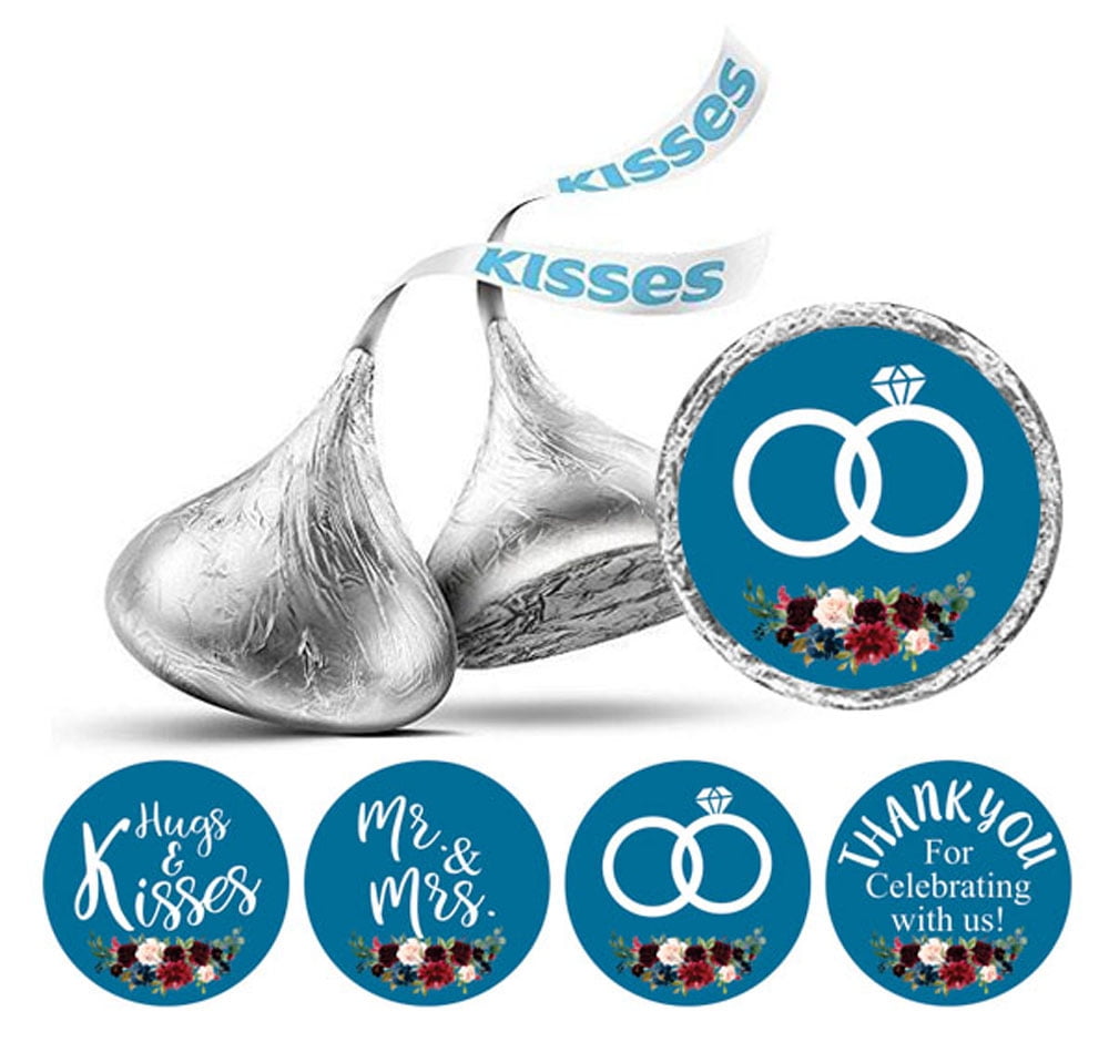 Darling Souvenir Floral Wedding Stickers for Candy Chocolate Labels DIY ...