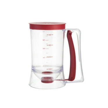 Chef Buddy 4-Cup Pancake Batter Dispenser with Squeeze Handle (Red ...