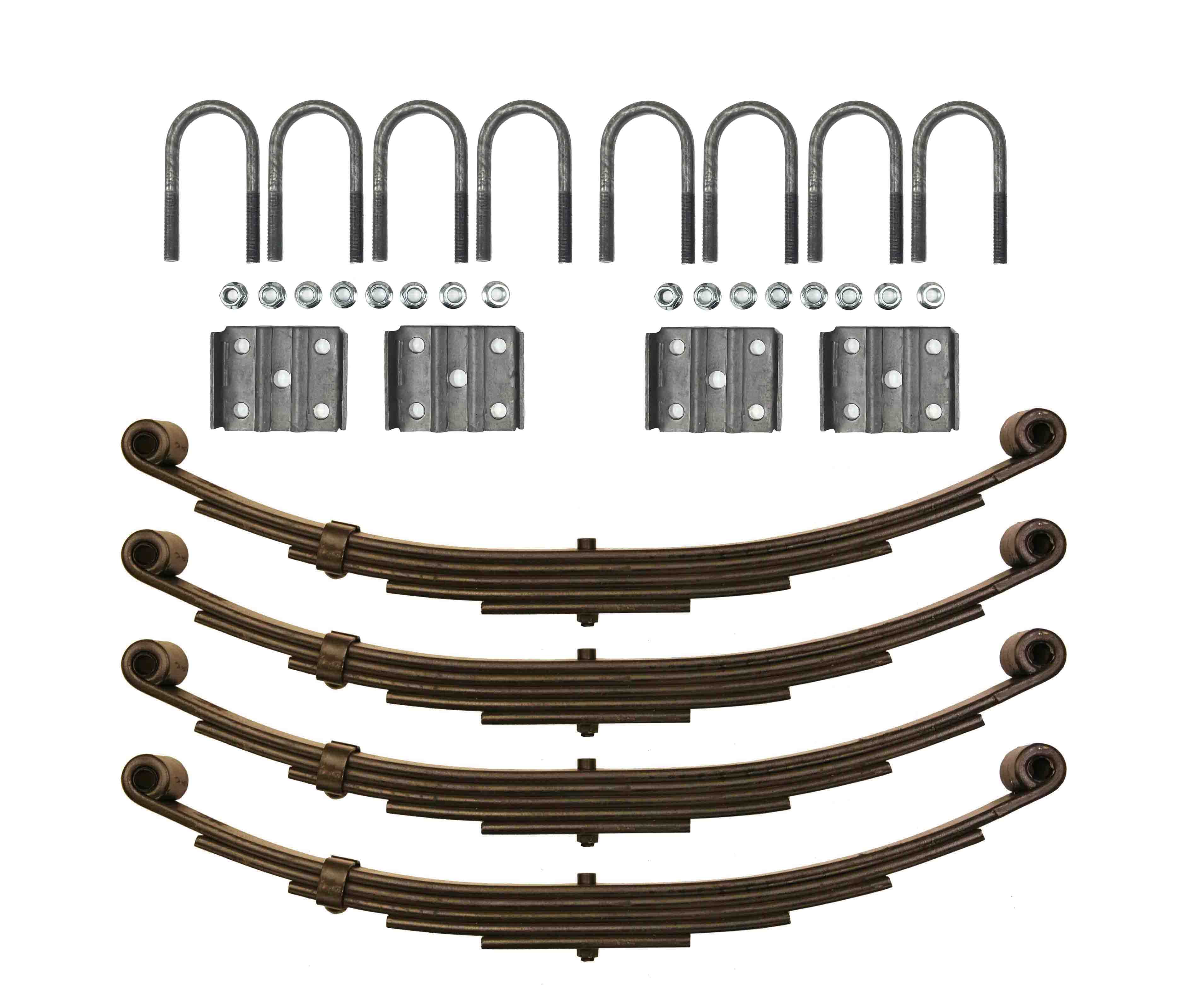 LIBRA 6000# 6K Tandem Trailer Axle Suspension Kit 3000# Leaf Springs U ...