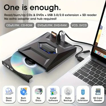 Dell External USB DVD Drive-DW316, RW Optical for PC Laptops, Portable ...