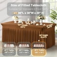 2 Packs Brown Spandex Tableclothes for 8 Foot Rectangle Table - Walmart.com