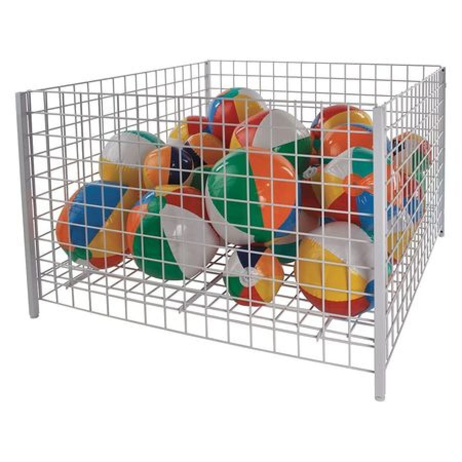 48 in. Square White Wire Grid Dump Bin (Pack of 1) - Walmart.com ...