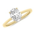 14K Yellow Gold Oval Shape Lab Grown Diamond Basket Split Shank ...