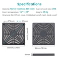 4 Pack 90mm Fan Filters for PC Case Fan Dust Filter Cover Computer Mess ...