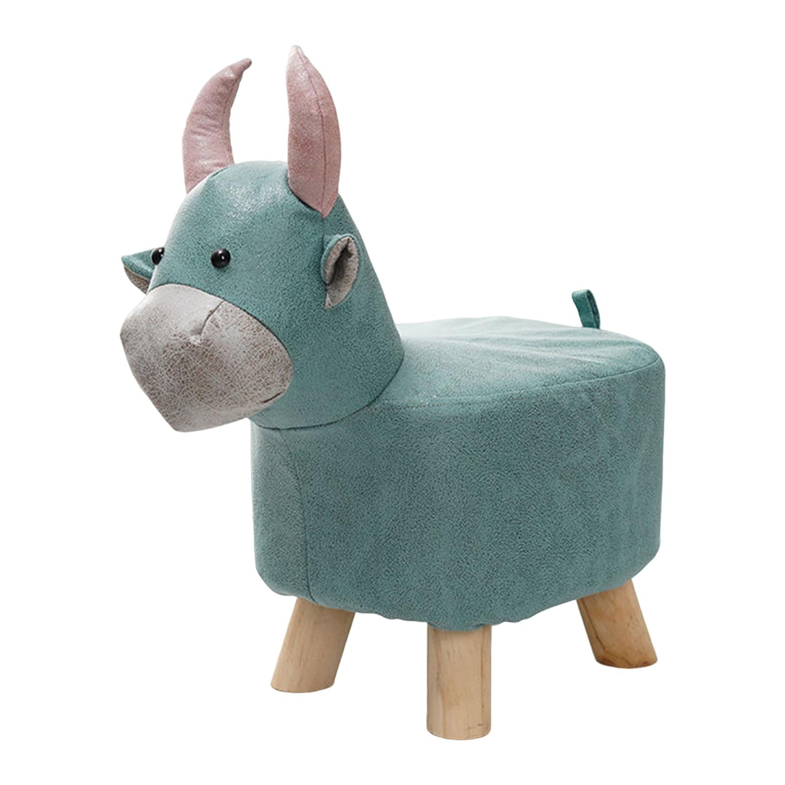 Animal Footstool Footrest Ottoman Cute Cartoon Portable Wood Shoes ...
