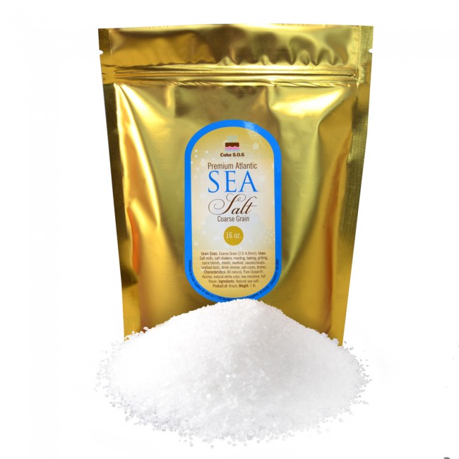 Premium Atlantic Sea Salt, Coarse Grain 1 lb. - Walmart.com