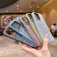 Bling Glitter Sequins Diamond Camera Edge Phone Case for iPhone (Rose ...