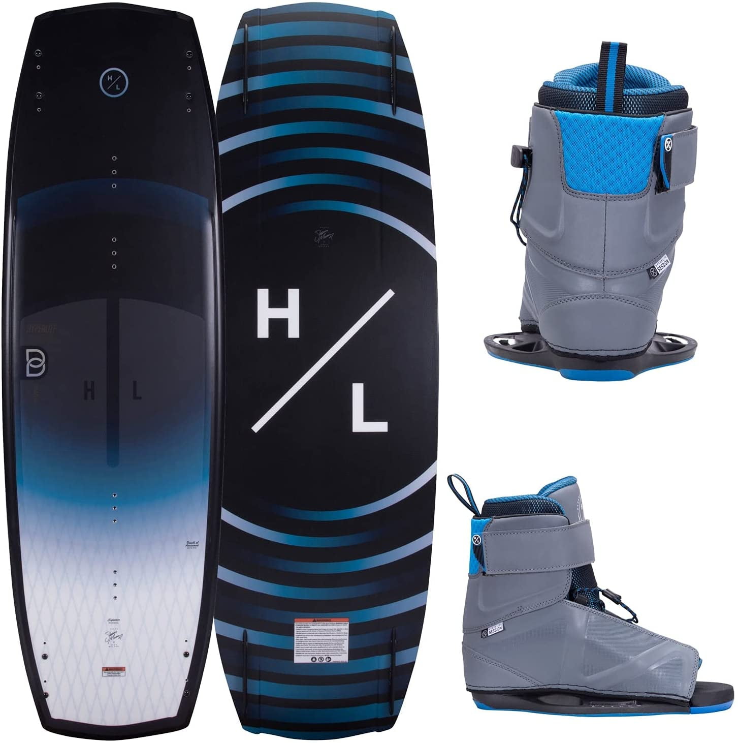 Hyperlite Baseline Wakeboard w/Session Boots - 2022 - Walmart.com