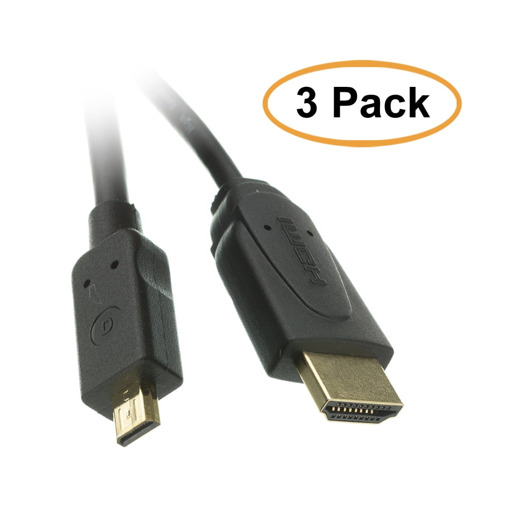 C&E Micro HDMI Cable, High Speed with Ethernet, HDMI Male to Micro HDMI ...