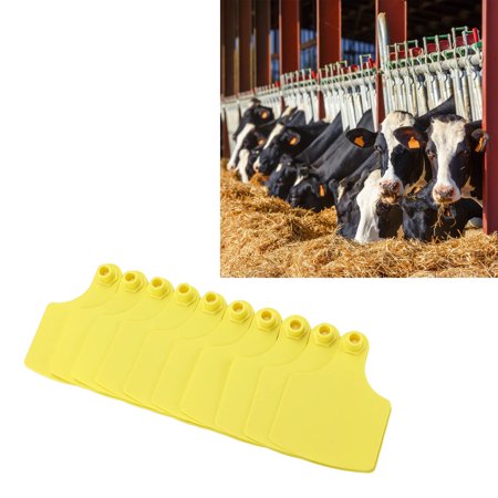 Spptty Cow Ear Marker,100 Set Plastic Livestock Ear Tag Blank Animal ...