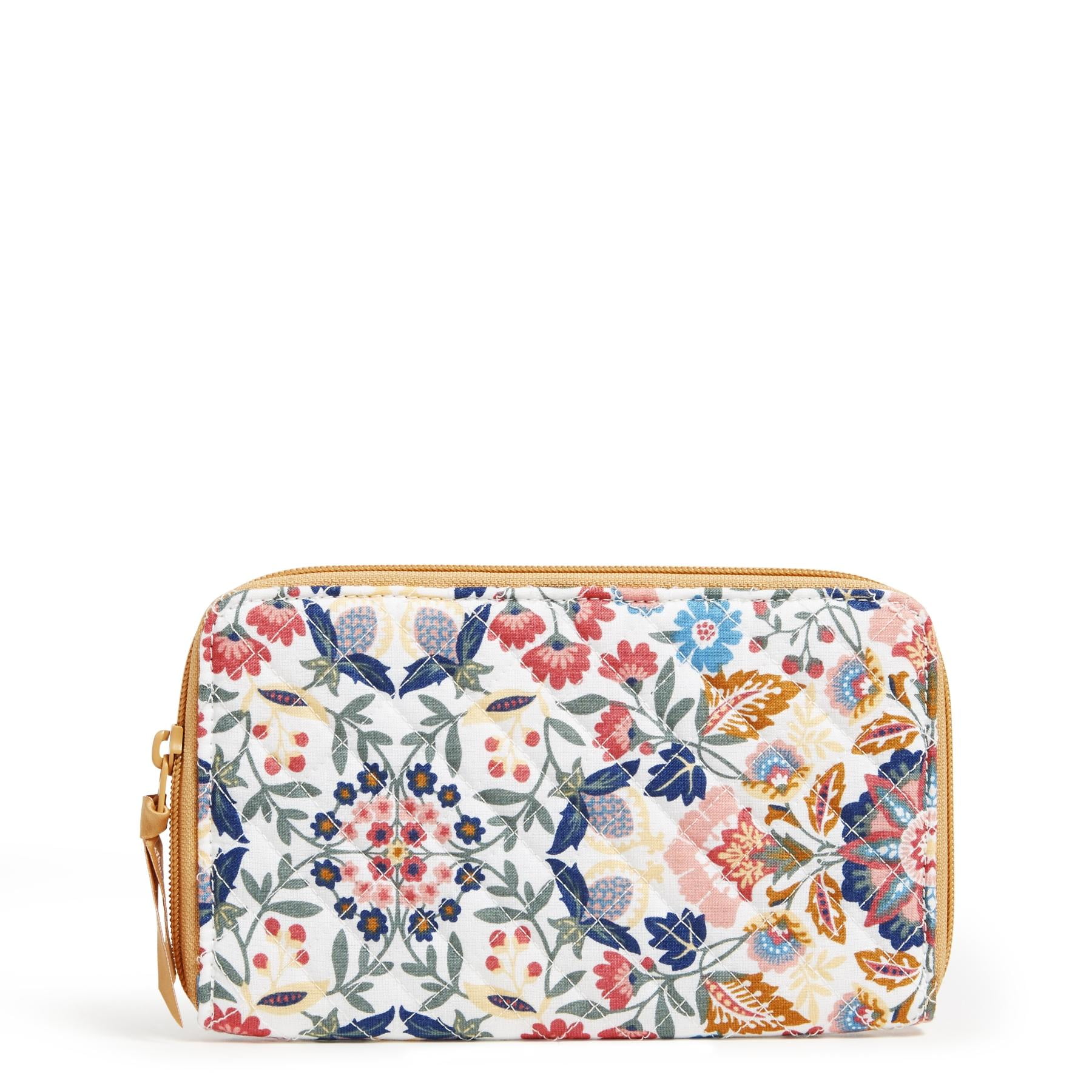 Vera Bradley Women's Recycled Cotton RFID Deluxe Travel Wallet ...