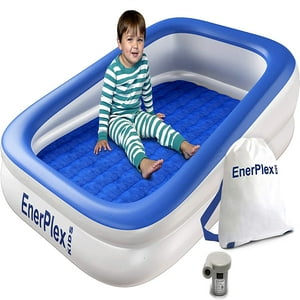 EnerPlex Kids Inflatable Travel Bed with High Speed Pump, Portable Air ...