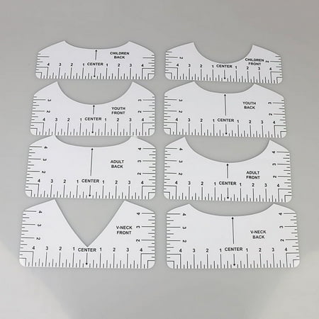 SHENMO 8 Pieces T-Shirt Ruler Guide, T-Shirt Alignment Tools T-Shirt ...