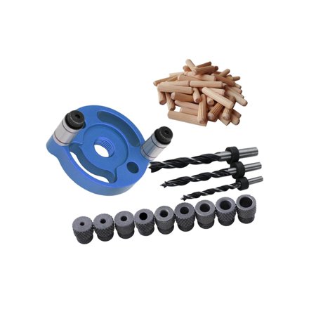 Wood Hole Dowel Drill Guide Set Dowel Drill 3 Hole Drill Bit Guide Jig ...