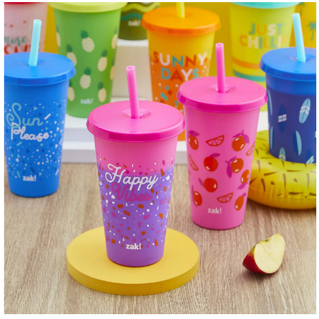 Zak Designs 25-oz. Color-Changing Tumbler 12-Pack Set Reusable Plastic ...