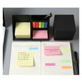 Bopika Sticky Note Holder with Multi-Color Self-Stick Notes Set for ...