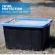 HART 40 Gallon Latching Plastic Storage Bin Container, Black with Blue ...