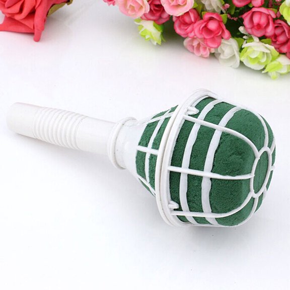 GOOHOCHY Floral Handle Bouquet Base for Wedding Decorations with Green ...