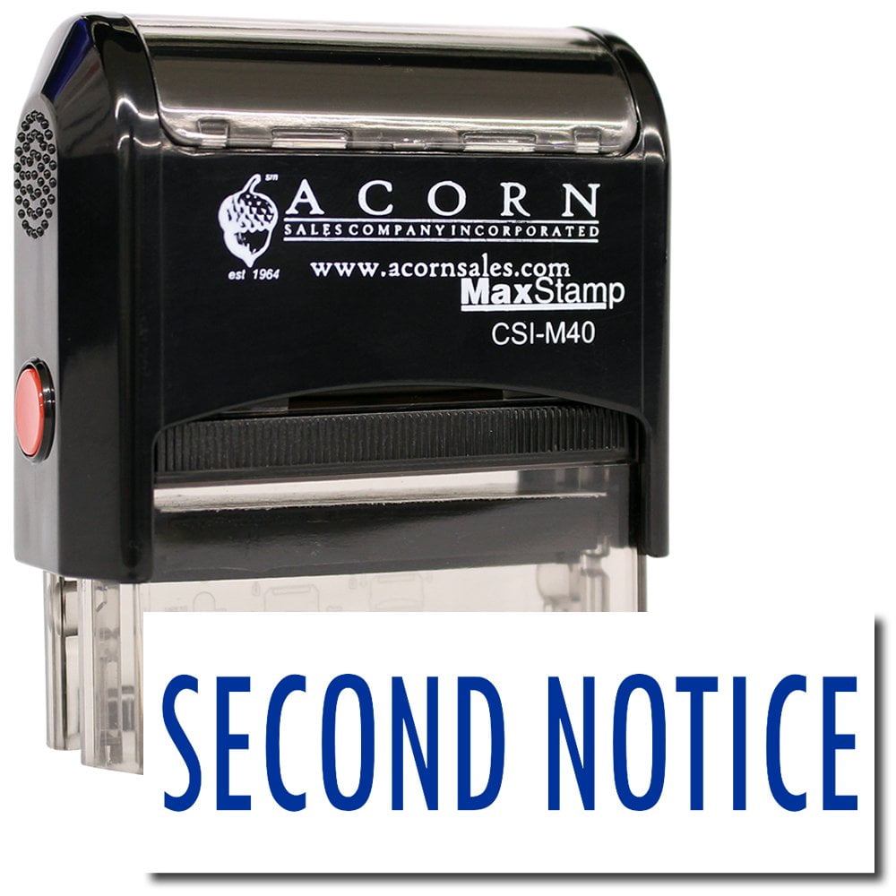 Large Self-Inking Second Notice Stamp with Purple Ink - Walmart.com