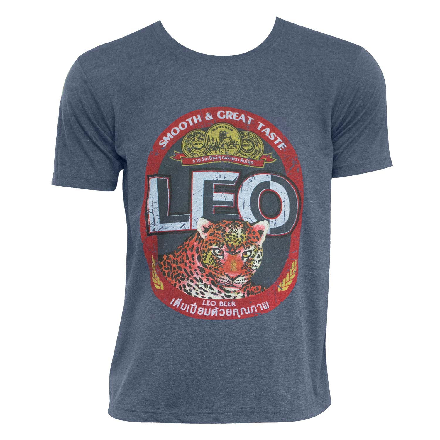 Click here for Leo Beer Mens Denim Blue T-Shirt-Large prices