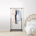 Ktaxon Portable & Expandable Rolling Garment Rack with Adjustable Stand ...