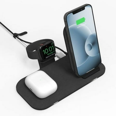 mophie 3-in-1 Wireless Charging Stand for Apple iPhone AirPods/AirPods ...