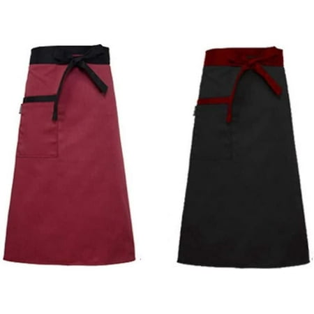 Pcs Half Aprons Kitchen Apron, Hotel Cafe Restaurant Waiter Apron Waist ...