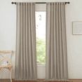NICETOWN Living Room Curtains 108 inches Long, Faux Linen Textured ...